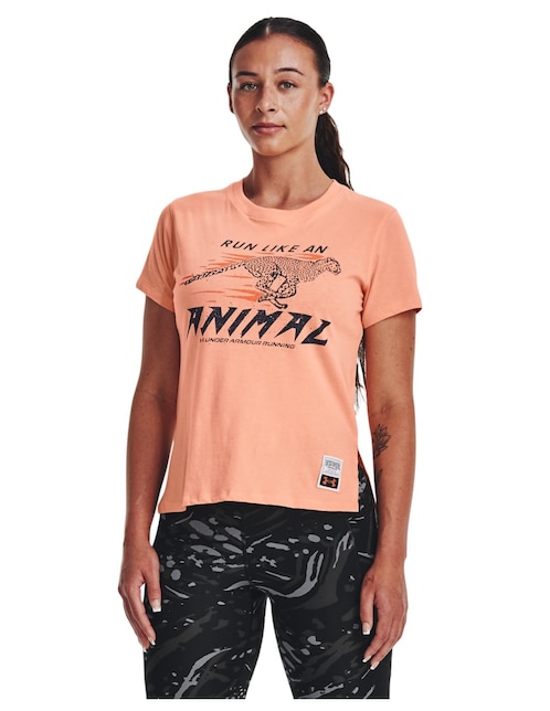 Playera deportiva para correr Under Armour para mujer 1