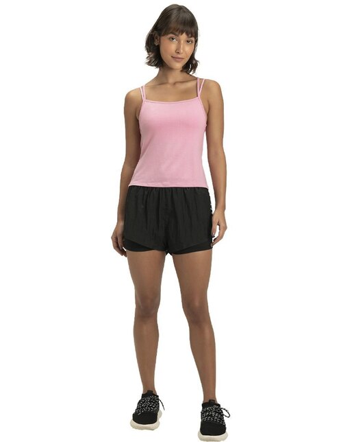 Short calzón de malla integrado Live para entrenamiento mujer 1