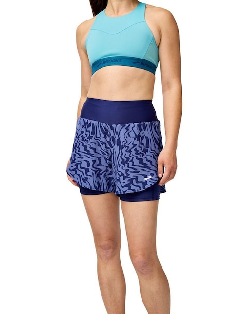Short con malla Brooks para correr mujer 1