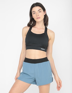 Short con calzón de malla X-10 para correr mujer